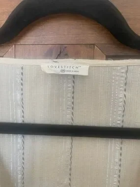 lovestitch | Swim | Nwot Lovestitch Cream Textured Vneck Coverup | Poshmark